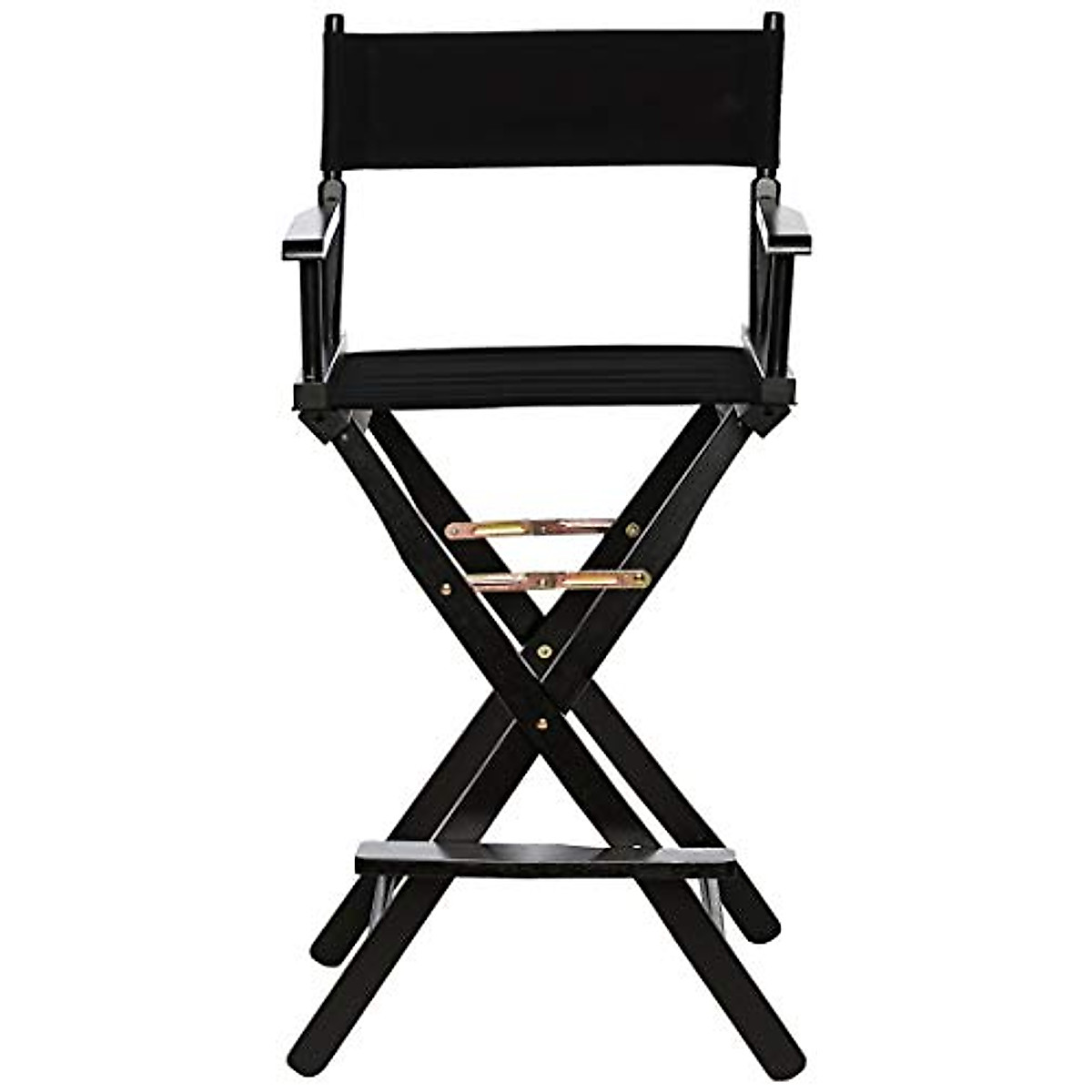 Casual Home Director's Chair ,Black Frame/Black Canvas,30" - Bar Height