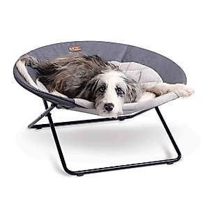 K&H Pet Products Elevated Cozy Cot Classy Gray Large 30 Inches