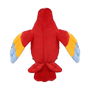 Talking Macaw Parrot Repeat What You Say Stuffed Animal Plush Toy Electronic Record Animated Bird Shake Wings Speaking Parrot Pet Plush Interactive Toys for Kids Boys Girls Christmas Birthday Gift