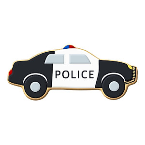 Police Car Cookie Cutter 4 Inch - Made in the USA – Foose Cookie Cutters Tin Plated Steel Police Car Cookie Mold