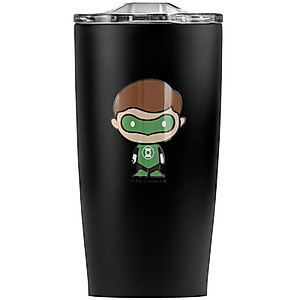 Justice League Green Lantern Chibi Character Stainless Steel Tumbler 20 oz Coffee Travel Mug/Cup, Vacuum Insulated & Double Wall with Leakproof Sliding Lid | Great for Hot Drinks and Cold Beverages