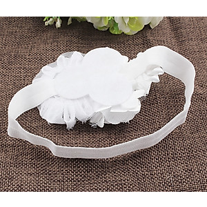 Bloomposh 3pcs Baby Girl Headbands Hairbands Hair Bows Hair Accessories for Newborn Infant Toddlers Kids (White)