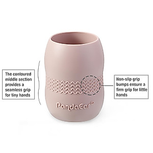 PandaEar Silicone Baby Feeding Set, Baby led Weaning Supplies, Infant Toddler Feeding Set with Silicone Baby Bib, Suction Plate and Bowl Set, Baby Cup, and First Stage Spoon