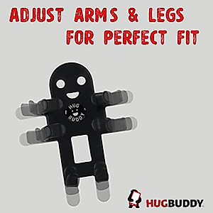 Hug Buddy Boston Terrier Dog Air Vent Car Phone Holder, Adjustable, Universal Fit, Cell Phone Mount Compatible with iPhone, Samsung Galaxy, LG, Google, Nexus 5X, Moto, Black and Other Smartphones