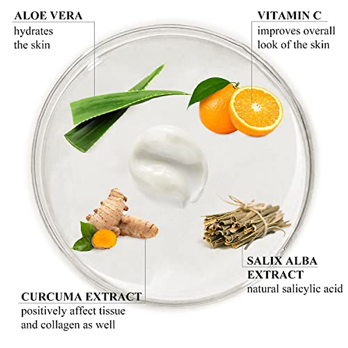 Organic Facial Cleanser - Anti Aging Vitamin C Face Wash - Breakout & Blemish - Clear Pores on Oily, Dry & Sensitive Skin with Organic Ingredients - Gentle, Brightening & Hydrating Face Wash - 4.05 oz