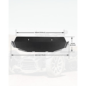 Ryker Aluminum Radiator Protector Plate for Can Am Ryker All Models Accessories,A & UTV PRO Front Bump Lip Lower Protector Skid Plate,Black Replace OEM # 219400999