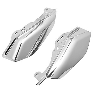 H RUO Chrome Mid-Frame Air Deflector Heat Shield Fits for Harley Touring Electra Glide Street Glide Road Glide 2017-2024 2023 2022