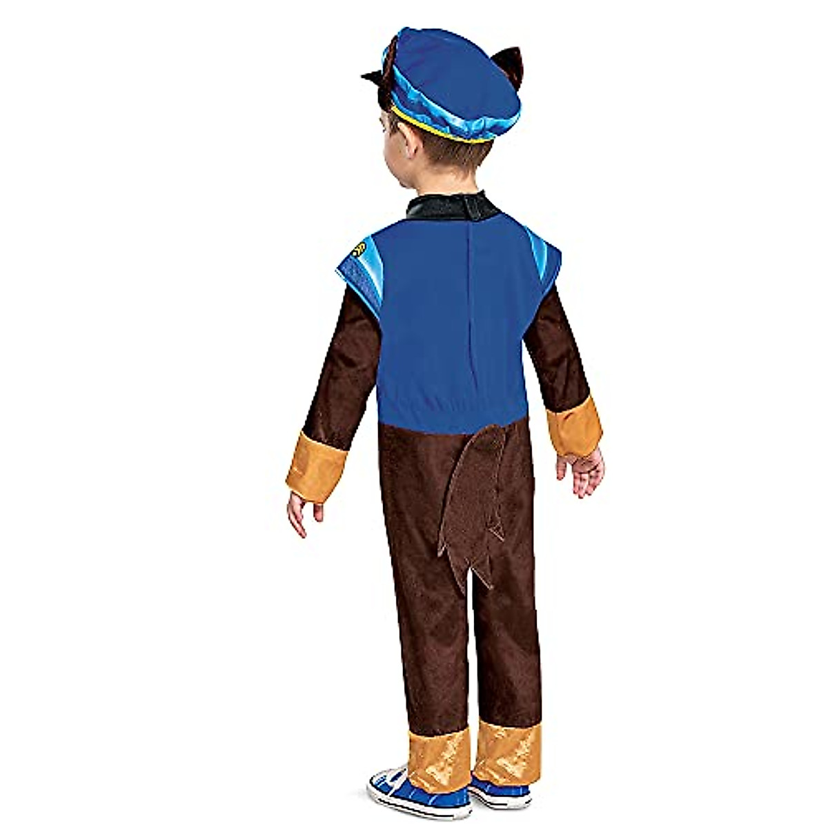 Chase Costume Hat and Jumpsuit for Boys, Paw Patrol Movie Character Outfit with Badge, Classic Toddler Size Medium (3T-4T) Multicolored