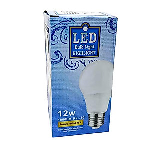 Teklectric - Daylight LED Light Bulb 5000K 12W 720 Lumens - 75 Watt Equivalent - A19 L.E.D. Light Bulb (4, 12 Watts)