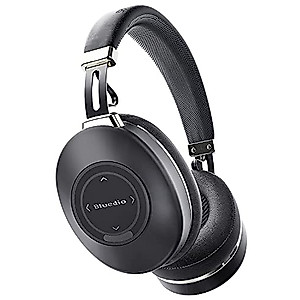 Bluedio H2 Active Noise Canceling Headphones Bluetooth Headphones with Mic Slide Control 57mm Driver Deep HiFi Bass Wireless Headphones Over Ear, 40 Hours Playtime for Travel/Work, Black