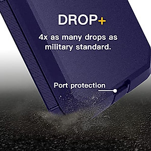 iPhone 8 Plus/7 Plus Case, AICase [Heavy Duty] [Full Body] Tough 4 in 1 Rugged Shockproof Cover with Built-in Screen Protector for Apple iPhone 8 Plus/7 Plus (Dark Blue/Light Blue+Belt Clip)