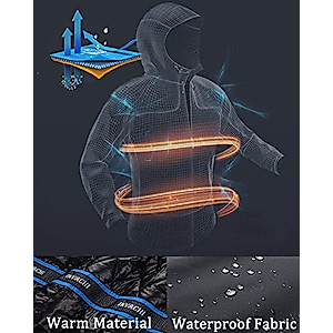 INVACHI Ladies Ski Jackets Waterproof Windproof Winter Coat With Detachable Hood