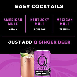 Q Mixers Premium Ginger Beer, 7.5 Fl oz (Pack of 24), Premium Cocktail and Mocktail Mixer Made with Real, Natural Ingredients (Packaging May Vary)