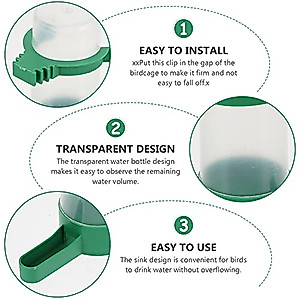 Bird Feeder, Bird Water Dispenser for Cage, 10PCS Automatic Bird Water Feeder for Cage Pet Parrot Budgie Lovebirds Cockatiel Automatic Bird Feeder