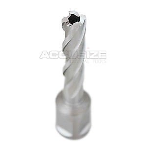 Accusize Industrial Tools 7/16'' Cutting Dia, 3/4'' Weldon Shank, 2'' Cutting Depth H.S.S. Annular Cutters, 2081-2012