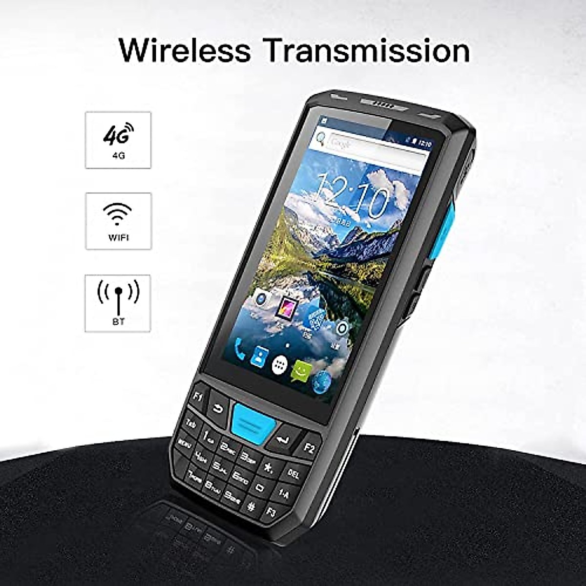 RUGLINE 2024 Android Barcode Scanner, Android13 PDA, 4GB+64GB Barcode Scanner with Keypad, Equip with Honeywell N6703 1D 2D QR Code Scanner, IP66 Inventory Scanner with Software for Warehouse