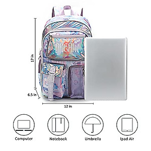 Robhomily 17 Inch Girls Backpack for Elementary School Multi Pocket Pink Backpack for Girls 8-10, Lightweight Kawaii Elementary School Backpack for Girls Waterproof