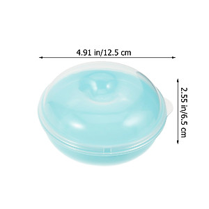 ABOOFAN 3pcs Bagel Fresh Holder Container Sandwich Containers Round Donut Keeper Holder Fresh Saver Muffin Bread Fruit Storage Box Food Container for Fridge Take Out Box