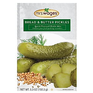 Mrs Wages Bread and Butter Pickles Quick Process Mix 5.3 Ounce (Pack of 6)
