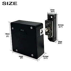 WOOCH RFID Lock Electronic Cabinet Lock, Hidden DIY Lock with USB Cable for Wooden Cabinet Drawer Locker Cupboard (2 Pack)