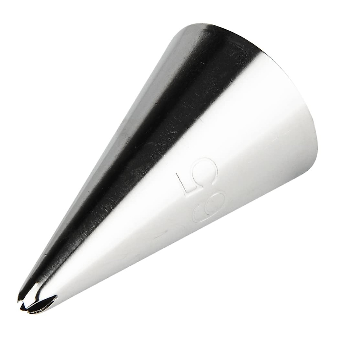 Restaurantware Pastry Tek Leaf Icing Tip 1 Reusable Piping Tip - #65 Dent-Resistant Stainless Steel Decorating Cake Tip Dishwasher-Safe Decorate Cupcakes Cakes or Cookies