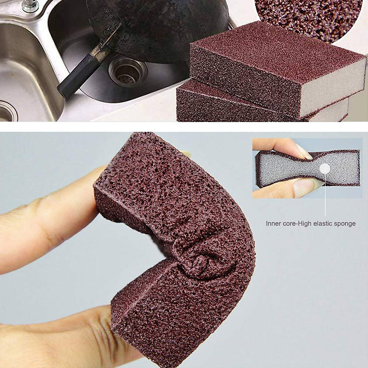 Magical Nano Emery Sponge,Used for Kitchen Cleaning and Bathroom Stains Eraser 10 Pack