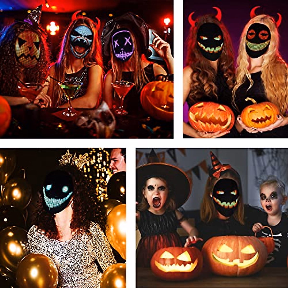 AINSKO LED Mask With Face Transforming-Light Up programmable mask,cool led mask,LED light up screen mask,led mad mask,Party Costumes Cosplay