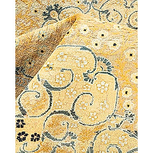 Solo Rugs One of a Kind Hand Knotted Hand Made Wool Traditional Oriental Mogul Gray 8 x 10 Area Rug