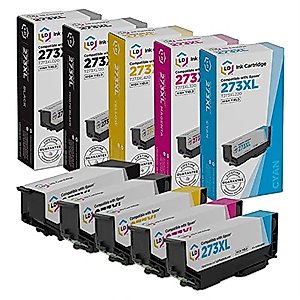 LD Remanufactured Ink Cartridge Replacement for Epson 273XL High Yield (Black, Cyan, Magenta, Yellow, Photo Black) 5-Pack