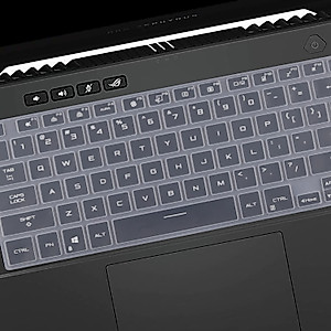 Keyboard Cover for ASUS ROG Zephyrus G14 G15 GA402 G402RJ GA503 GA503QR/QS/QM, ROG Zephyrus M16 GU603HM, 15.6" ASUS TUF Dash 15/F15 TUF516PE FX516PM FX516PR, ROG Flow X13 GV301QH (Clear)