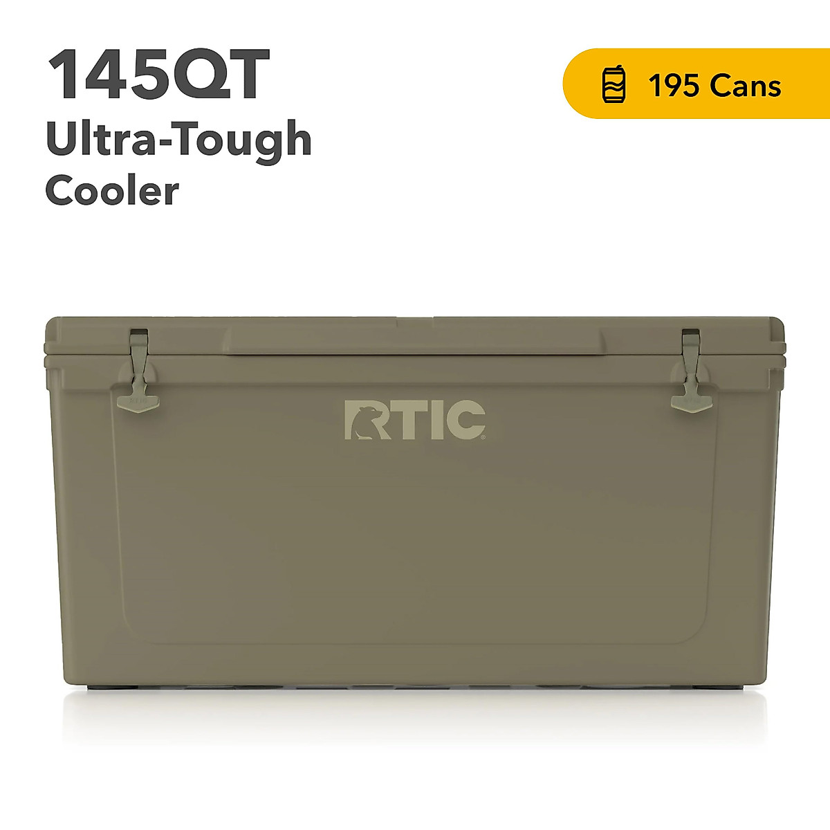 RTIC 145 QT Ultra-Tough Cooler Hard Insulated Portable Ice Chest Box for Beach, Drink, Beverage, Camping, Picnic, Fishing, Boat, Barbecue, Olive