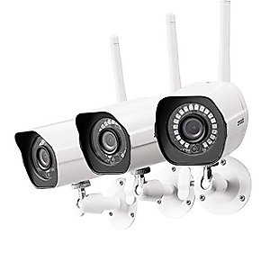 Zmodo Security Camera Outdoor (3 Pack), 1080p Indoor/Outdoor Camera Wireless WiFi, Night Vision, Motion Detection, Cameras for Home Security, Human/Pets/Vehicles Detection, Weatherproof, Remote View