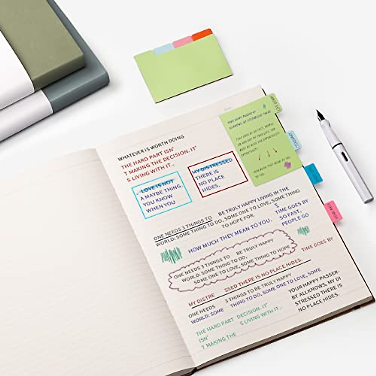 HIUKOOKA College Ruled Lined Journal Notebook-320 Pages A4 Notebook Large Journal 8.3''×11.7'', 100GSM Thick Notebook for Work,Leather Journal for Writing,Office,School with Inner Pocket - Black