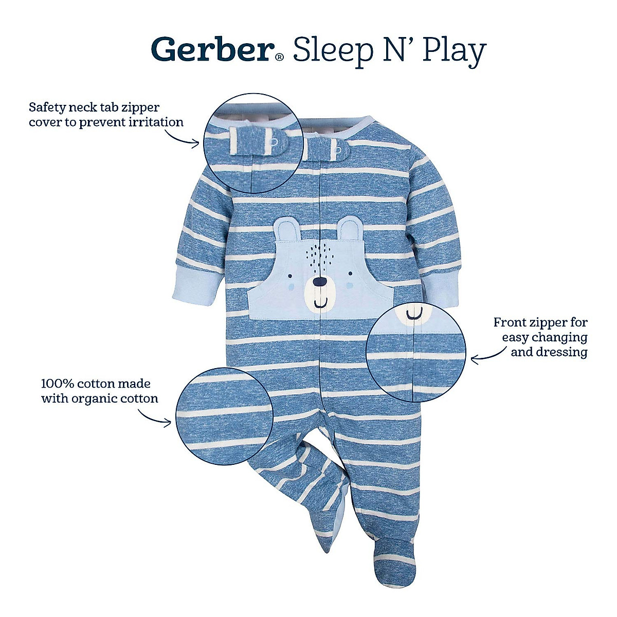 Gerber Baby Boys 2-Pack Sleep 'N Play Red Dino 0-3 Months