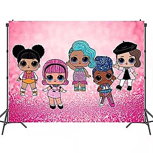 The New l.ol Theme Party Background Cartoon Party Background Children Birthday Party Photo Background Photography Banner Birthday Party Decoration 5X3FT