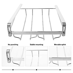Hemoton 1pc Wine Glass Holder Wire Storage Shelves Metal Hanger Wine Glasses Holder Under Cabinet Glass Rack Glass Holder for Bar Hanging Glass Rack Cup Bottle Rack Stainless Steel