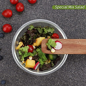 AOOF Wooden Spatula for Cooking, 6Pcs Natural Acacia Kitchen Utensil Set, Slotted, Spreader,Heat Resistant Non Stick Wood Cookware for Mixing,13(01)