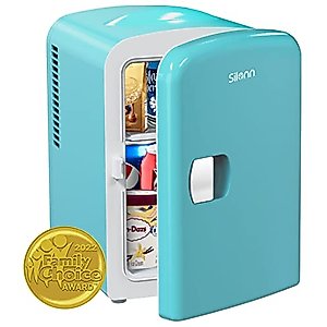Silonn 4L/6 Can Mini Fridge, Portable Skincare Fridge, Teal
