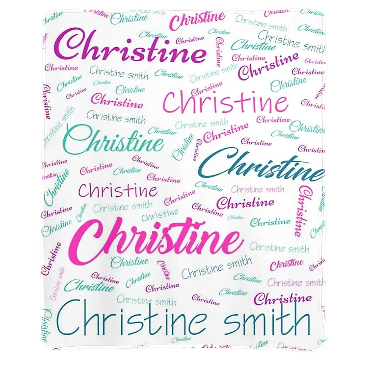 XJone Custom Personalized Baby Blanket with Name for Girls, Customized Floral Baby Name Blankets for Infants Newborns Babies