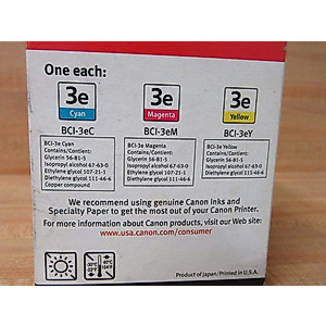 Canon BCI-3e Color Ink Tank for the BC-31e InkJet Cartridge - 3 Pack Cyan/Magenta/Yellow-4480A263