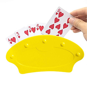 XGATML a mcyiqihai SanRocFun Playing Card Holders Plastic Hands Free Standing Plastic Playing Card Holder 4 Pack