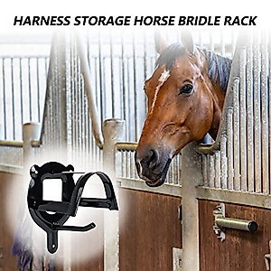 Yoiemivy 8 Packs Horse Bridle Rack Heavy Duty Horse Tack Storage Metal Horse Halter Hanger Wall Mounted Bridle Bracket with Tubes and Screw for Horse Barn