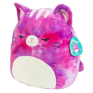 Squishmallows Large 14-Inch Caeli The Tie Dye Cat - Official Jazwares Plush - Collectible Soft & Squishy Kitty Stuffed Animal Toy - Add to Your Squad - Gift for Kids, Girls & Boys