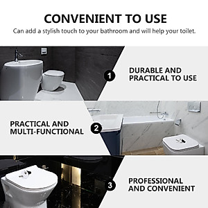 Uonlytech Front Accessories Flush Handle for Toilet Tank Toilet Parts Toilet Tank Flush Handle Metal Pure Copper Rod Handle bar Wrench Component Replacement Toilet Handle Universal