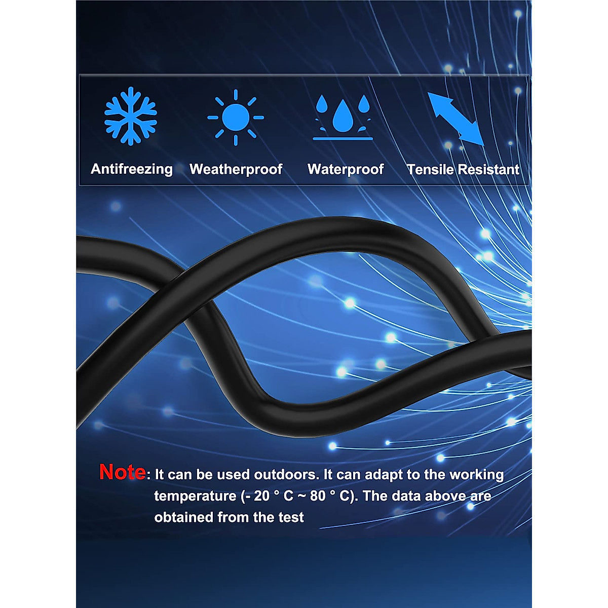 Dacrown Cat 8 Ethernet Cable 50 ft Shielded, Indoor&Outdoor, Heavy Duty High Speed Direct Burial 26AWG Network Wire, 40Gbps 2000Mhz SFTP Patch Cord, in Wall&Weatherproof RJ45 Cable for Router/Modem