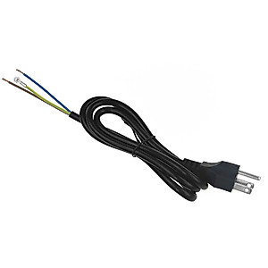 ALITOVE 3.8ft Power Cord 18 AWG, 3 Prong Universal AC Power Supply Adapter Transformer Cable, 250V 10A Replacement Power Cords for Power Tools, 3 x 0.75㎜² 1.15 Meters (2-Pack)