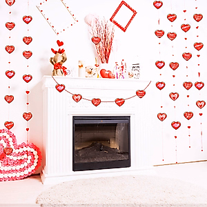 50 Pieces Valentine's Day Cutouts Colorful Heart Cutouts with Glue Point Dots for Bulletin Board Classroom Decoration School Happy Valentines Day Wedding Anniversary Party Supplies