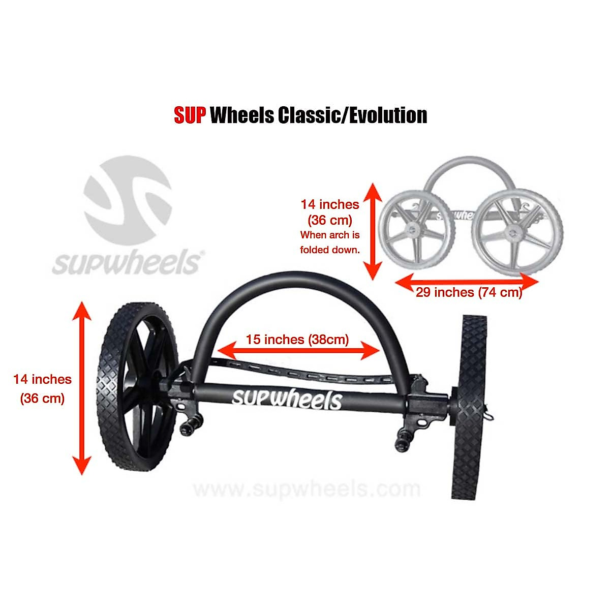 SUP Wheels | Walk or Bike Bundle | Wheel Carry + Bike Strap Handle Combo
