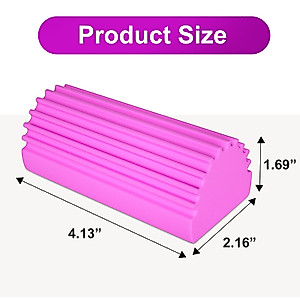 BITOPE 3 Pack Natural Duster, Magical Dust Cleaning Sponge, Duster for Cleaning Venetian & Wooden Blinds, Vents, Radiators, Skirting Boards, Gray +Pink+Yellow