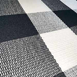 UKELER Buffalo Plaid Rugs 2×3- Cotton Retro Farmhouse Doormat Tartan Checkered Layered Door Mats Outdoor Hand-Woven Washable Throw Rugs for Front Porch/Kitchen/Sink/Bathroom/Entry Way